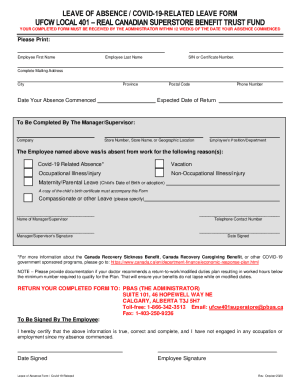 Fillable Online Sick Leave / Disability Extension Form Checklist - UFCW ...
