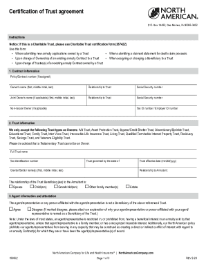 Fillable Online Certificate of Trust agreement 19306. Certificate of ...