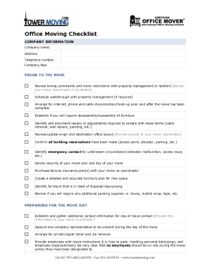 Fillable Online Moving up and moving out: Checklist for packing ...