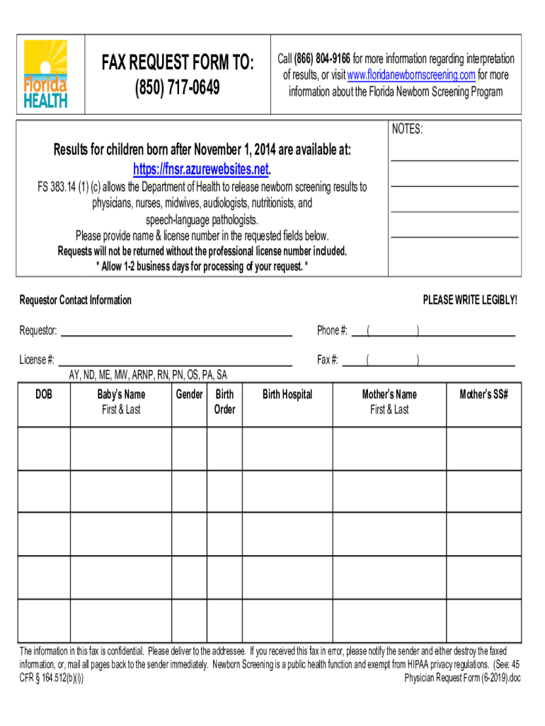 Fillable Online (850) 717-0649 FAX REQUEST FORM TO: Fax Email Print ...