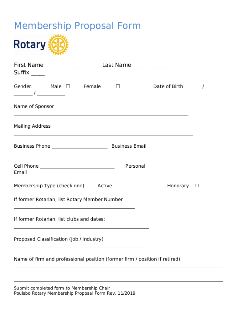 New Member Proposal Doc Template | pdfFiller
