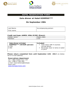 Free Hotel Credit Card Authorization s - PDF - es Doc Template | pdfFiller