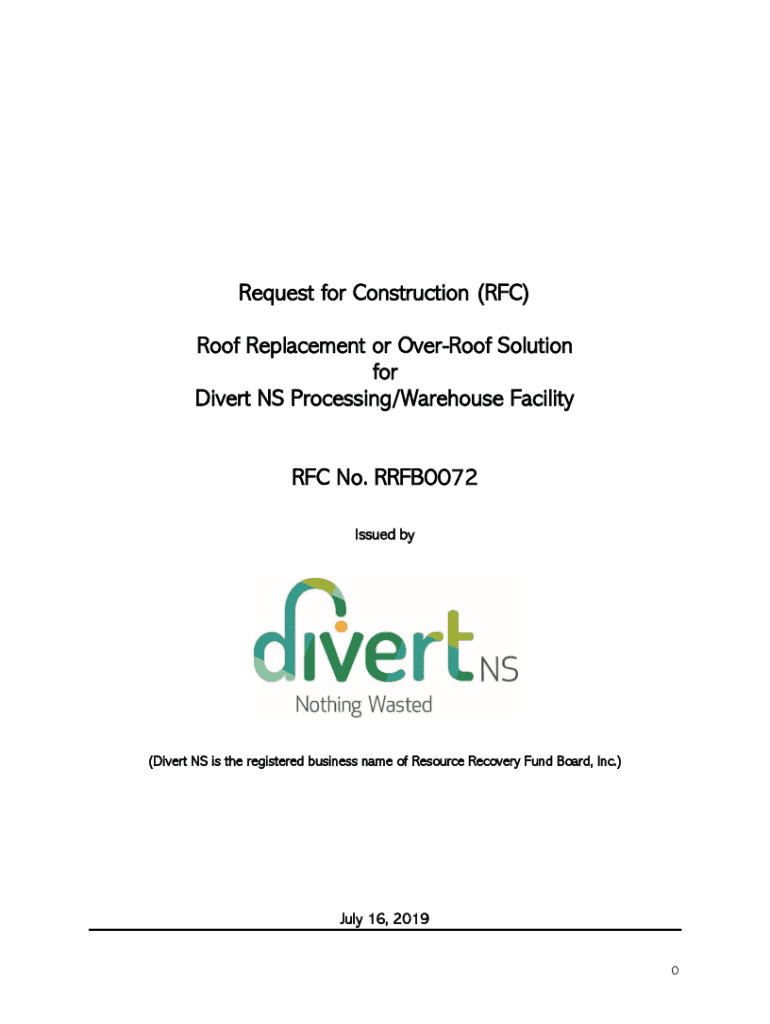 Fillable Online Request for Construction (RFC) Roof Replacement or Over ...