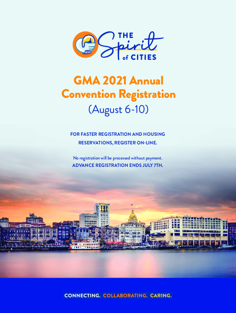 Fillable Online GMA's Annual Convention - Georgia Municipal Association ...