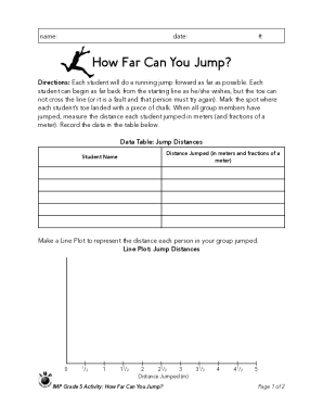 Fillable Online 11 Grade 5 How Far Can You Jump Fax Email Print - pdfFiller