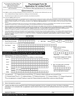 Fillable Online Form 5A: Application for a Limited Permit for ...