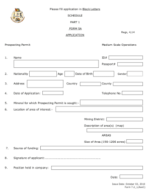 Fillable Online Please fill application in Block Letters SCHEDULE PART ...