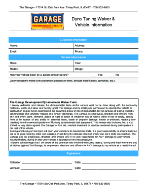 Fillable Online Dyno Tuning Waiver & Vehicle Information - Dealer ...