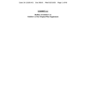 Fillable Online EXHIBIT G-1 Redline of Exhibit G to Exhibit G of the ...