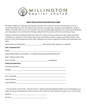 Fillable Online Baby Dedication Ceremony: What You Need to Know Fax ...