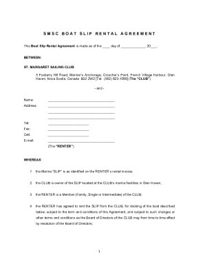 Fillable Online GUEST BOAT SLIP LEASE - Sabine Yacht and Racquet Club ...