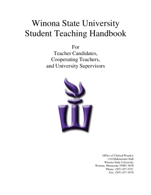Fillable Online Cooperating Teacher Handbook for Clinical Practice Fax ...