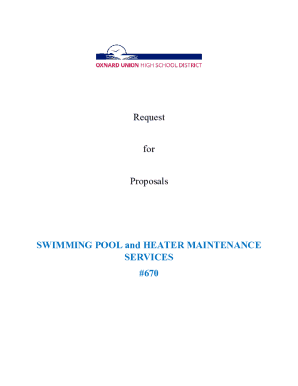 Fillable Online Request for Proposals SWIMMING POOL and HEATER ... Fax ...