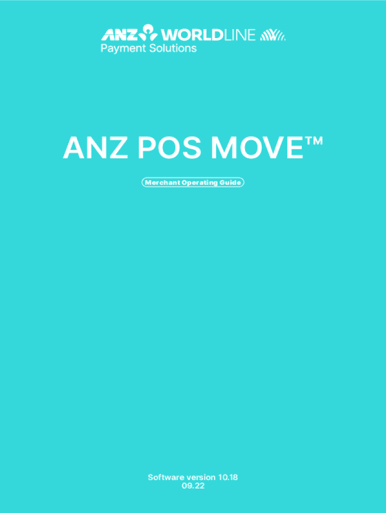 Fillable Online ANZ POS MOVE - ANZ Worldline Payment Solutions Fax ...