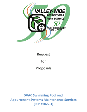 Fillable Online REQUEST FOR PROPOSAL (RFP) Swimming Pool and ... Fax ...