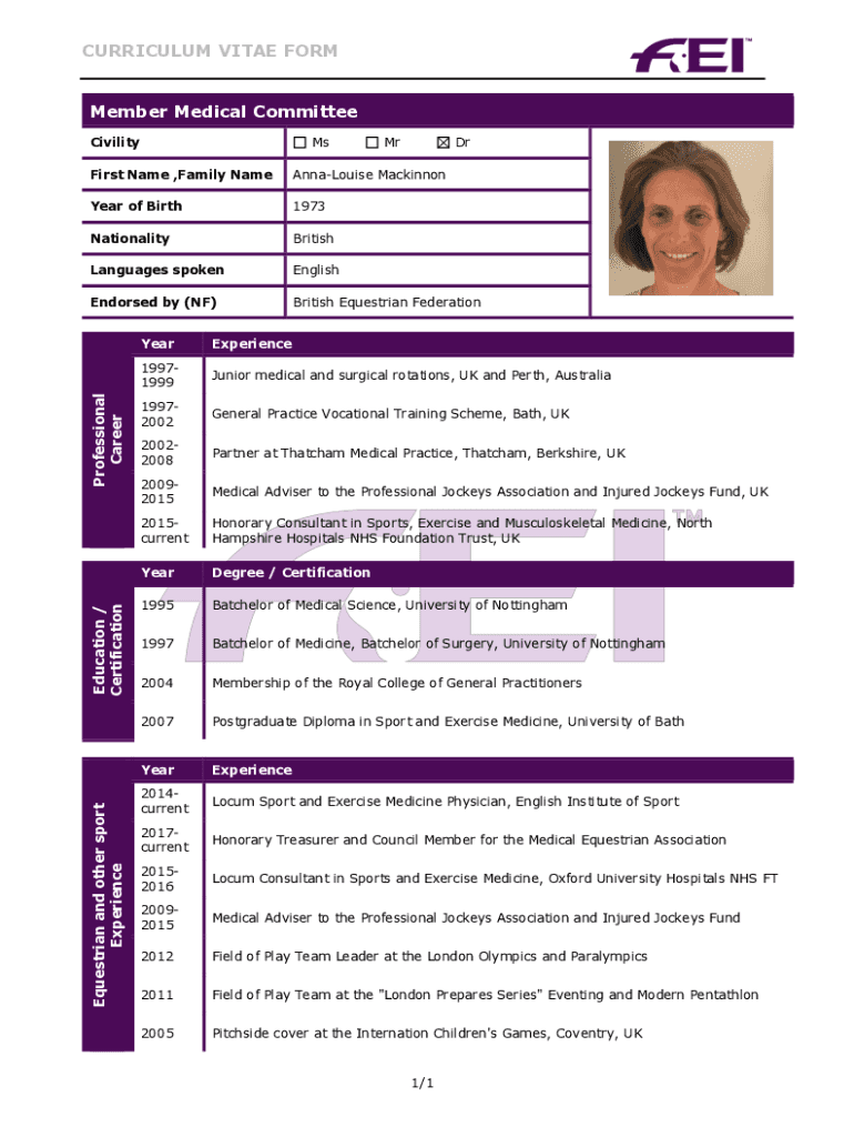 Fillable Online inside fei How To Write a Clinical Rotation Resume ...