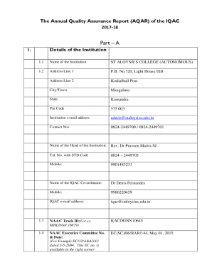 Fillable Online SSR Reports - St. Joseph's College Fax Email Print ...