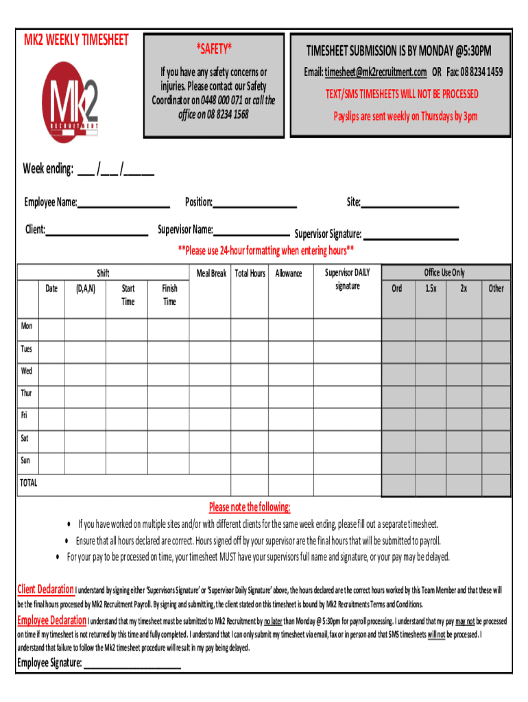 Fillable Online Automated Timesheet Reminders and Templates for ...