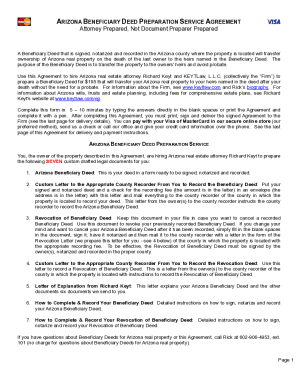 Fillable Online Arizona Beneficiary Deed Form. Internet and World Wide ...