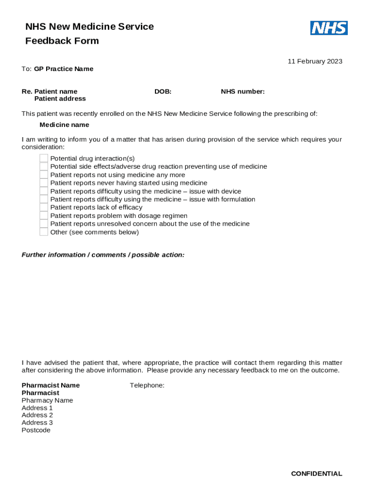 Template GP notification Doc Template | pdfFiller