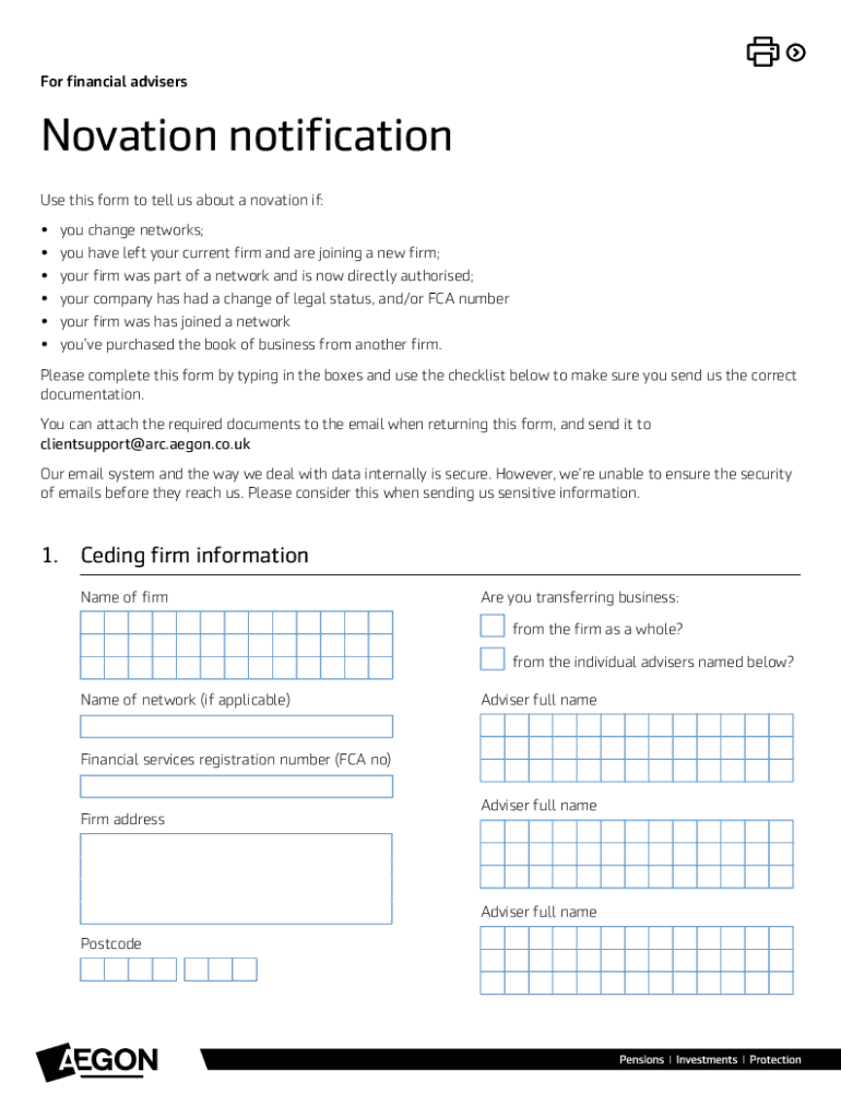 Fillable Online Novation: Definition in Contract Law, Types, Uses, and ...