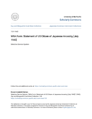Fillable Online WRA Form: Statement of US Citizen of Japanese Ancestry ...