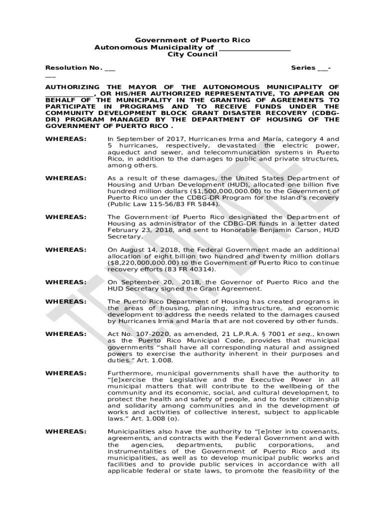 The Commonwealth of Puerto Rico and Its Municipal ... Doc Template ...
