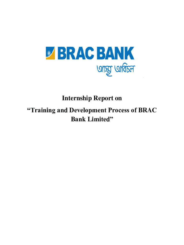 Fillable Online Internship Report on Training and Development Process ...