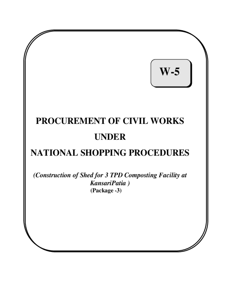 Fillable Online Specific Procurement Notice - Request for Bids Works ...