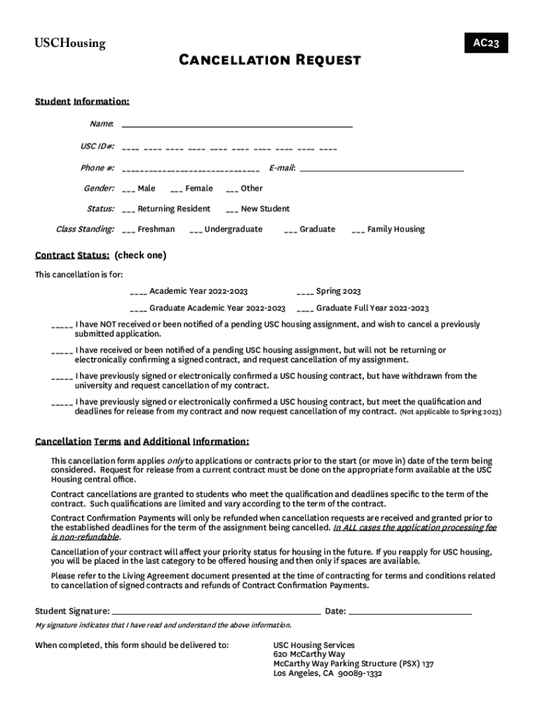 Fillable Online housing usc REQUEST FOR CHANGE/CORRECTION OF NAME AND ...