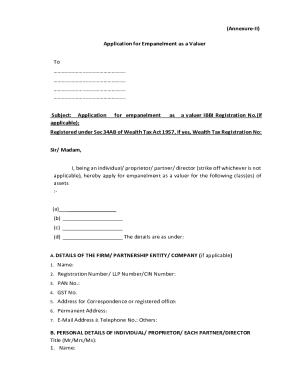 Fillable Online ii ) application form for empanelment of government ...