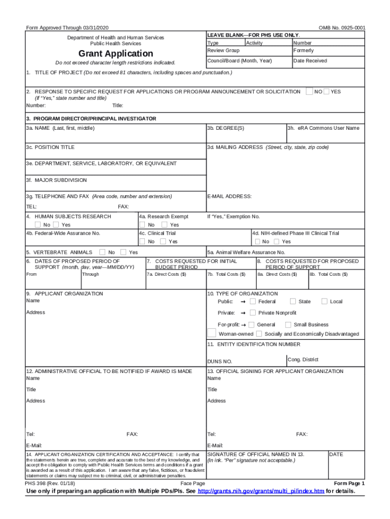 PHS 398 (Rev. 01/18), OMB No. 0925 0001 s - cehs unl Doc Template ...