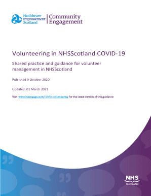 Fillable Online Volunteering in NHS Scotland during COVID-19HIS Engage ...