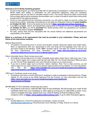 Fillable Online All students must have a valid 3M N95 mask fit test ...