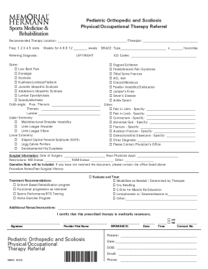 Fillable Online Pediatric Orthopaedic Surgery Supplemental Guide ...