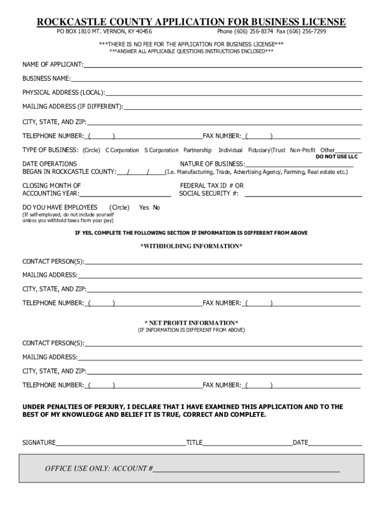 Fillable Online Rockcastle County - Department of Corrections Fax Email Print - pdfFiller