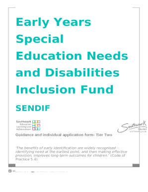 Early Years Special Education Needs and Disabilities Inclusion Fund ...