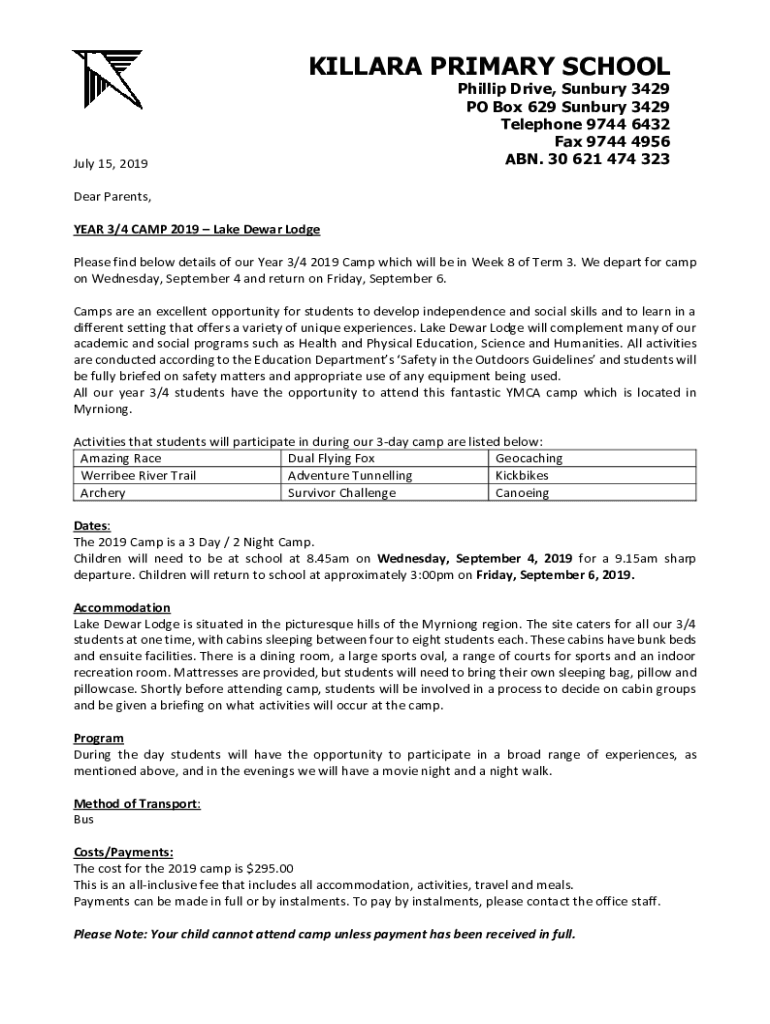 Fillable Online Killara Primary School Location - Sunbury - Good Schools Guide Fax Email Print ...