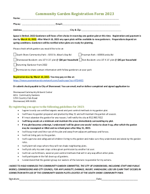 Fillable Online Community Garden Permit Application - City of ...