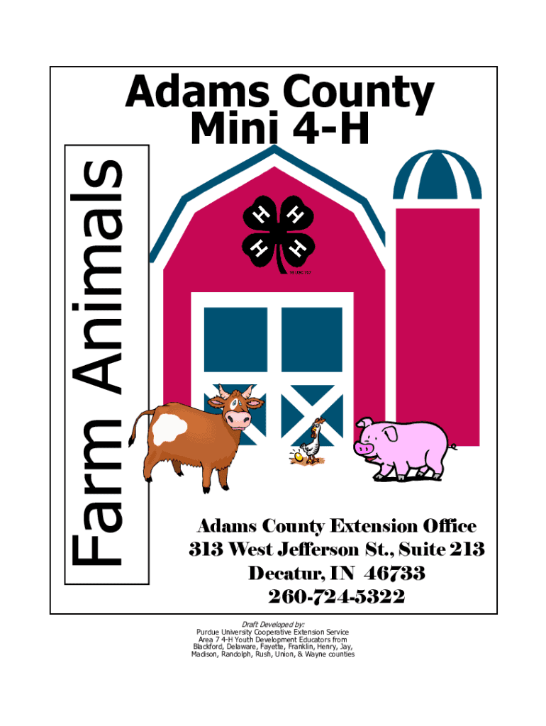 Fillable Online extension purdue Adams County 4-H - Purdue Extension Fax Email Print - pdfFiller