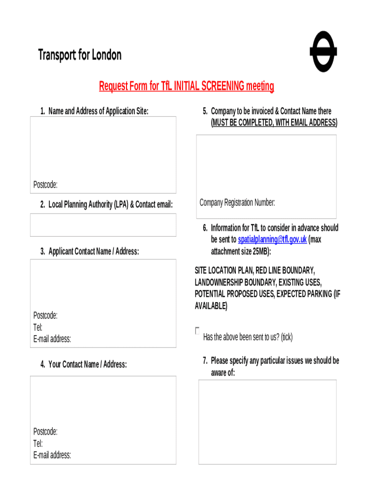Request for Pre-Planning Application Advice Doc Template | pdfFiller