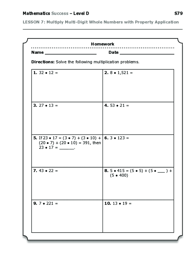 Fillable Online 3rd Grade Math Worksheets: Multiplication - K5 Learning ...