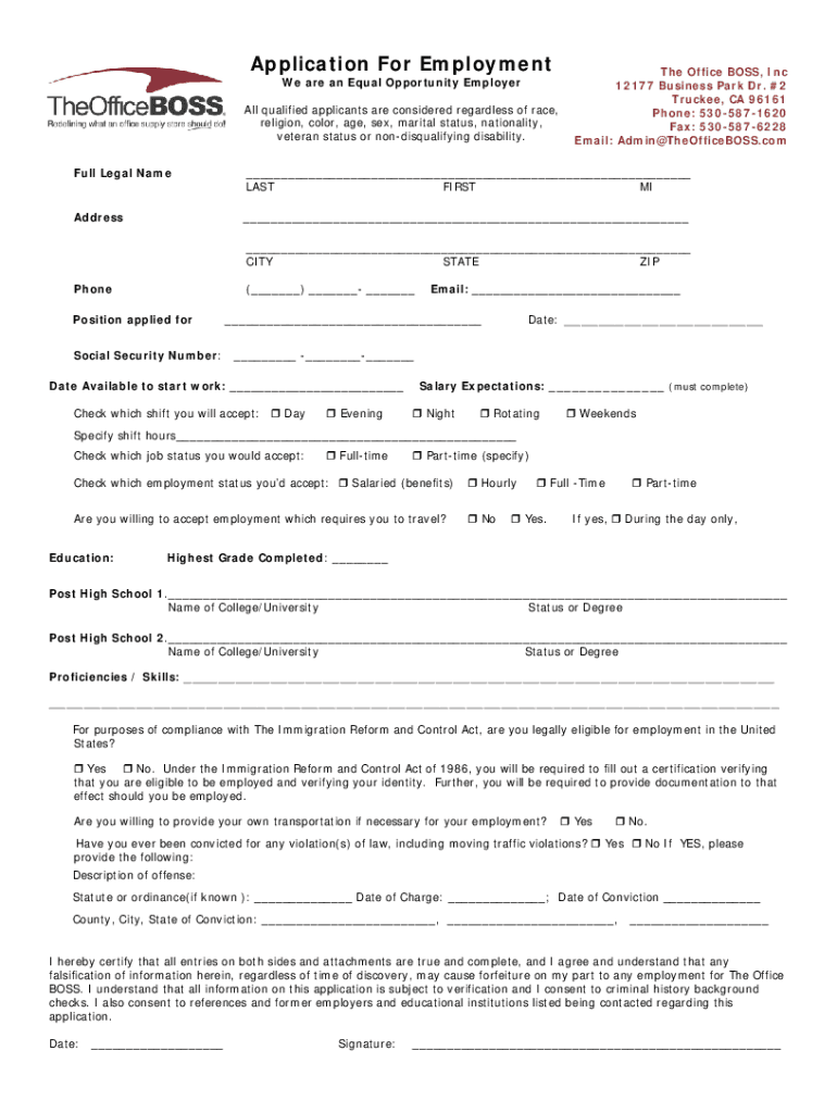 Fillable Online Police Department Application for Employment - Rathdrum.org Fax Email Print ...
