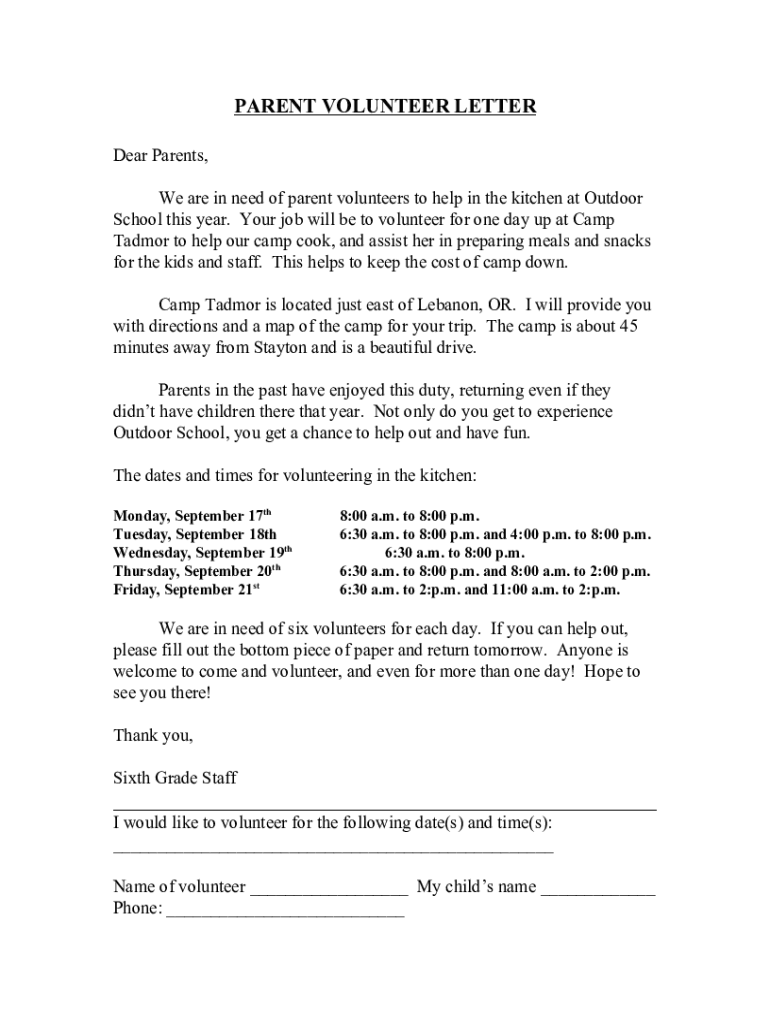 Fillable Online parent volunteer sheet for parent night - Pinterest Fax ...