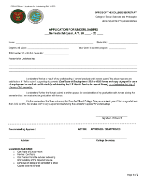 Fillable Online kssp upd edu CSSP-OCS Form 7 (Application for ...