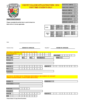 Fillable Online Ksd Fet College Online Application Form. Timesheet ...