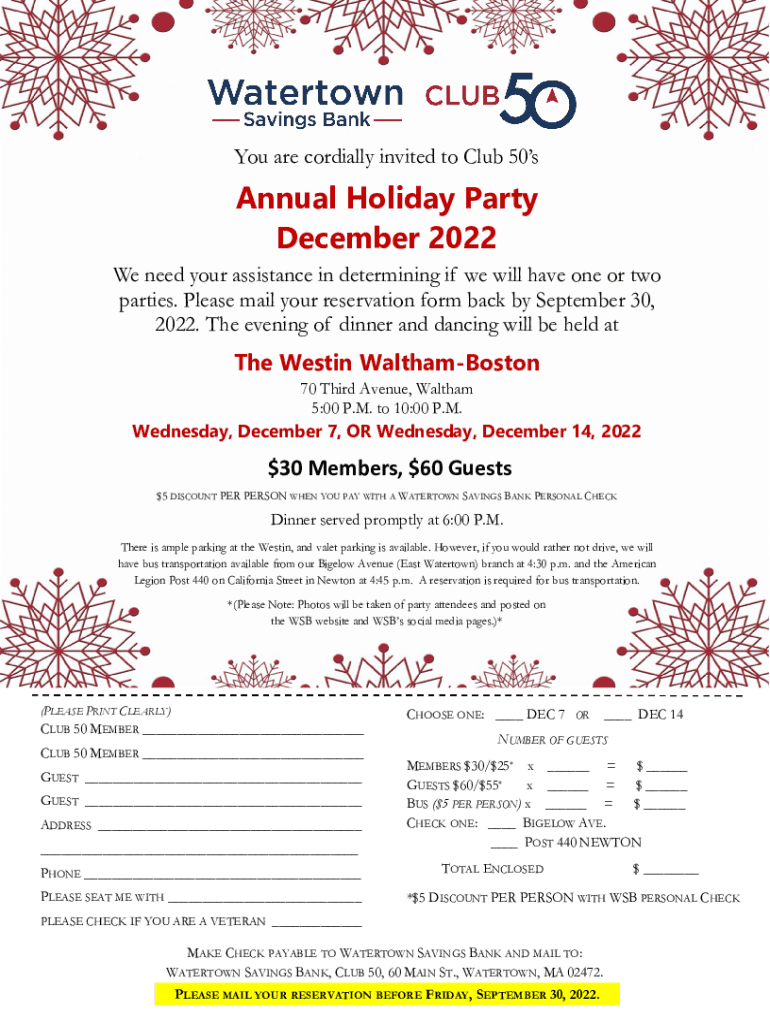 Fillable Online Wording samples for company Christmas party invitations ...