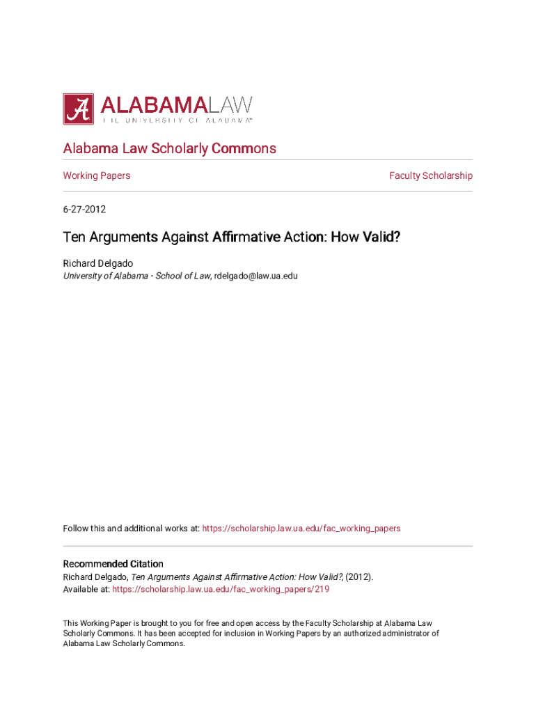 Fillable Online "Affirmative Action as a Majoritarian Device: Or, Do You Really ... Fax Email ...