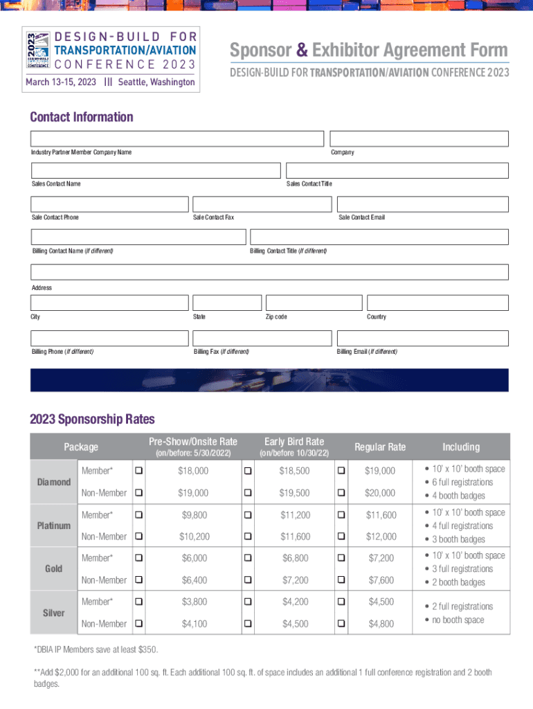 Fillable Online Design-Build for Transportation/Aviation Conference ...