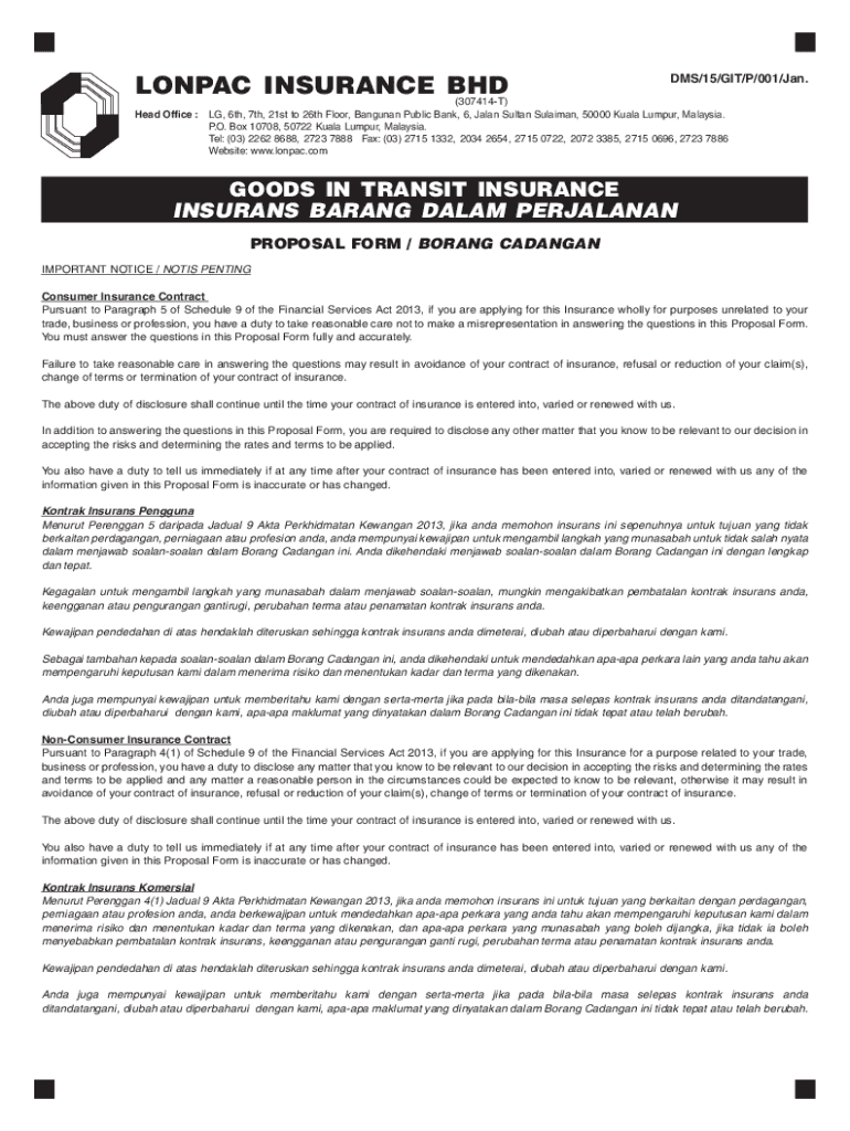 Fillable Online PRODUCT DISCLOSURE SHEET - Lonpac Fax Email Print ...